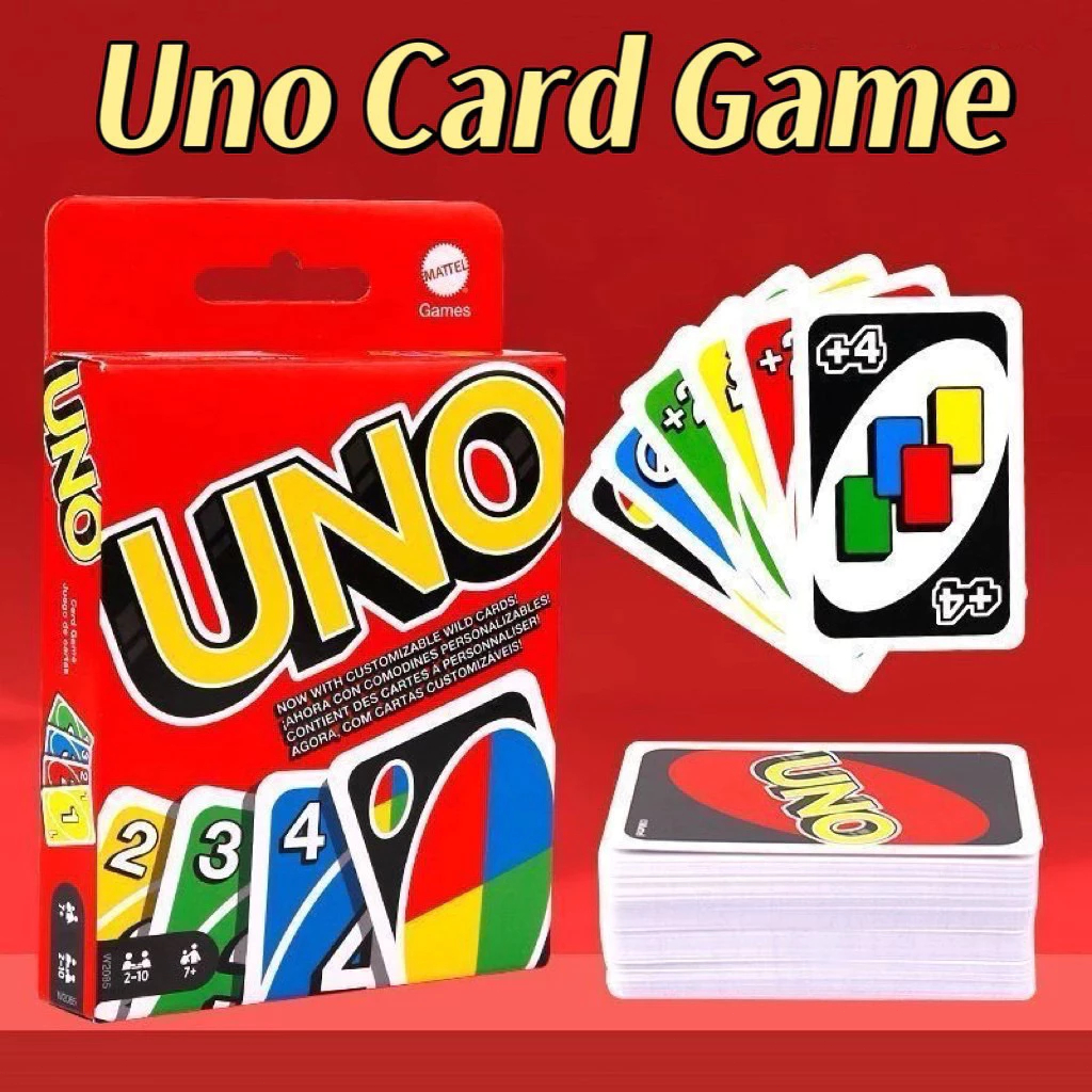 UNO Card Game – Family Party Game for Ages 7+ with Extra Cards | Shopee ...