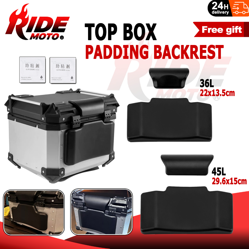 2pcs Motorcycle Top Box Backrest Cushion 36/45L Pad Motorcycle Roof Box ...