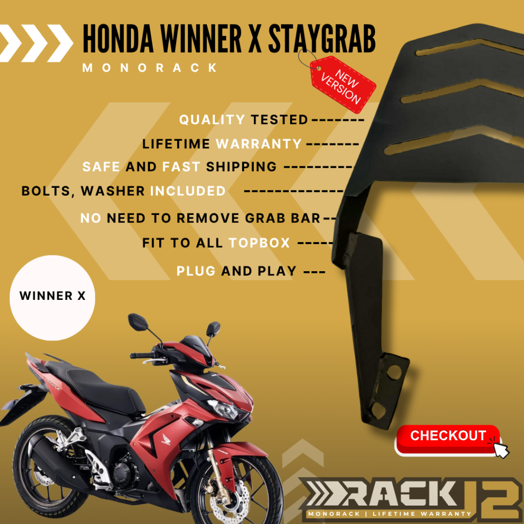 New Honda Winner X RackJ2 Monorack Bracket Heavy Duty Lifetime Warranty ...