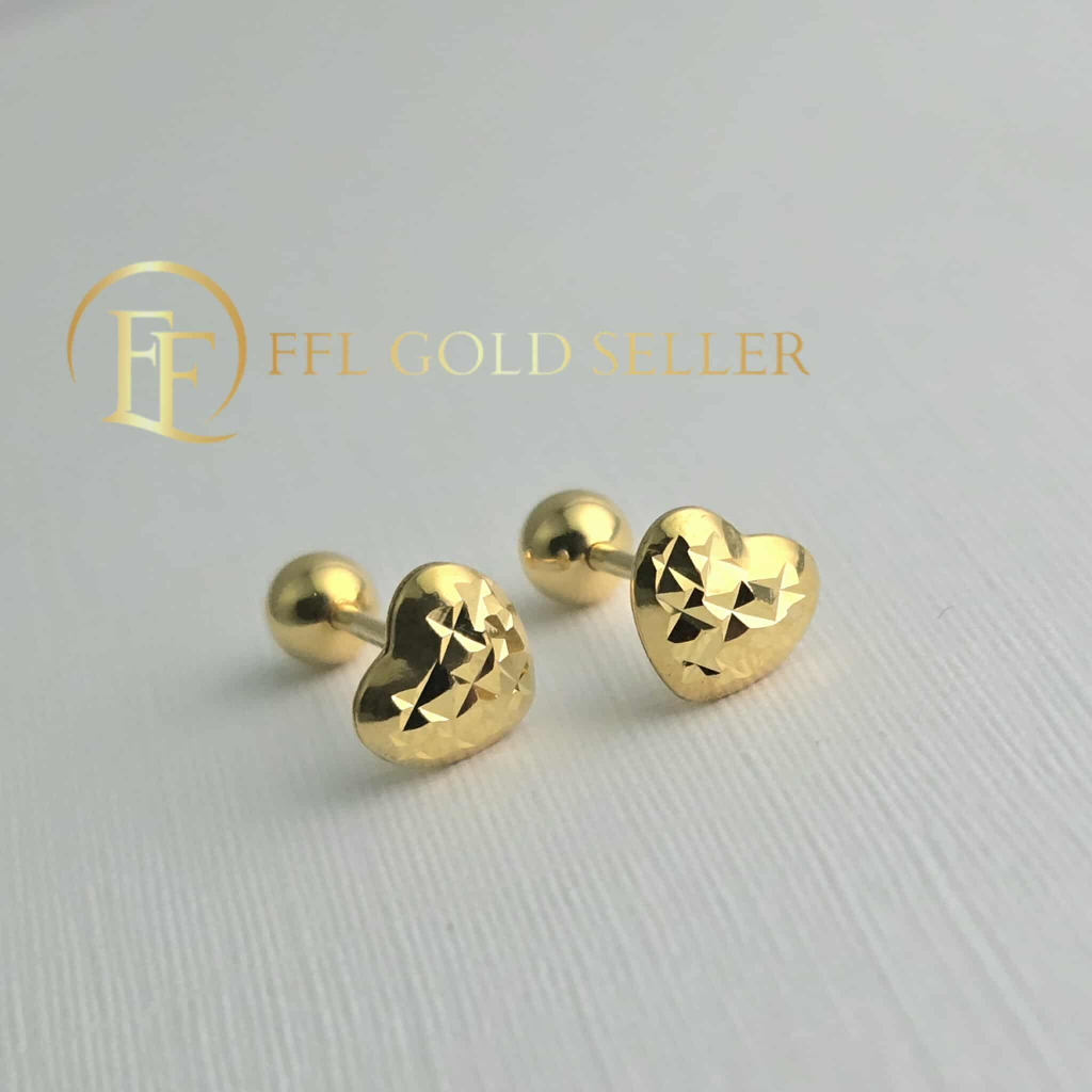 Ava Heart Diacut De Roscas Stud | 18k Gold Earrings for Women ...