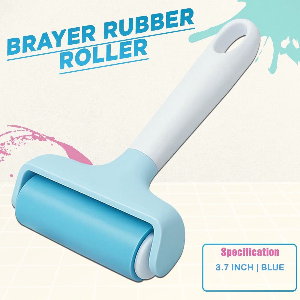 Rubber Brayer Roller Comfortable Handle 3.7inches Rubber Roller for ...