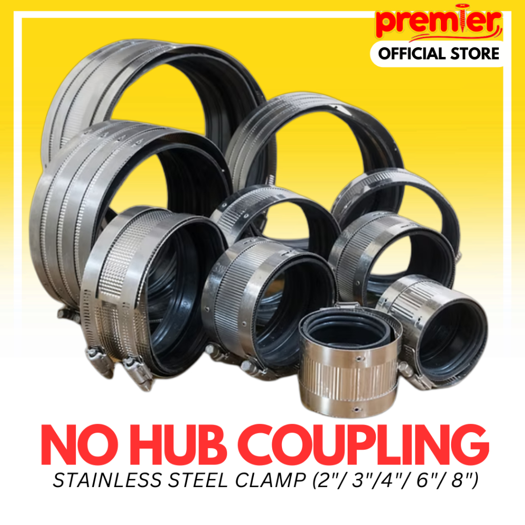 [local shipment] Hubless Coupling Rubber Coupling with Stainless Steel ...