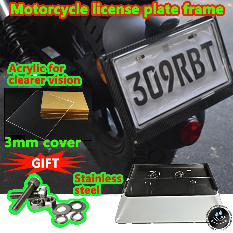 Motorcycle plate number holder Universal Motorcycle Rear Plate Case ...