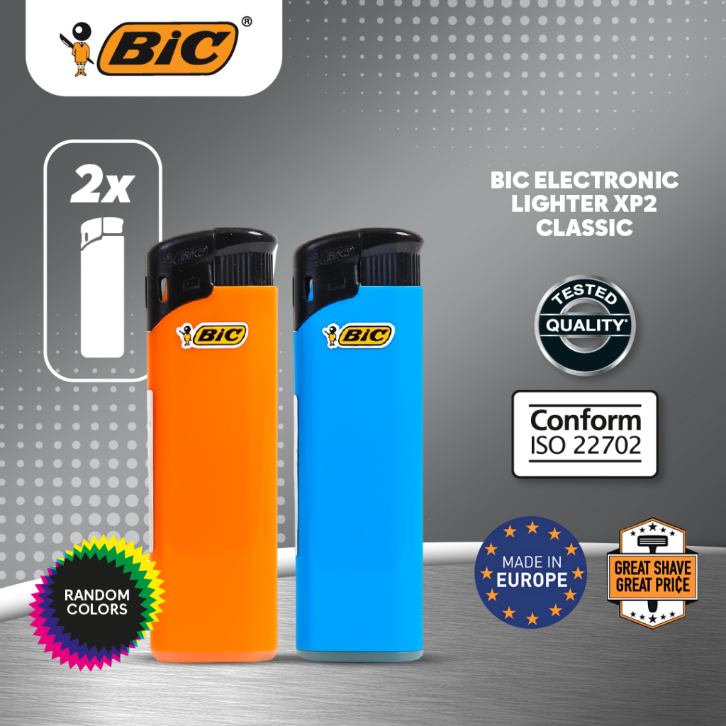 BIC Electronic Lighter XP2 Classic Pack of 2/4/6/10 (Random Colors ...