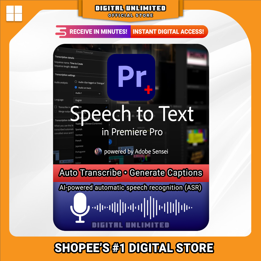 [Plug-in] Speech to Text for Premiere Pro - Auto Transcribe • Generate ...
