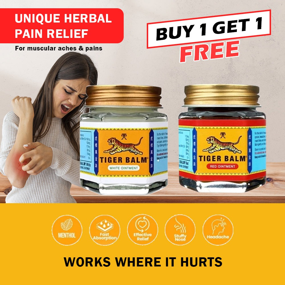 Original Tiger Balm Fast relief from itchy bites, pain, congestion ...