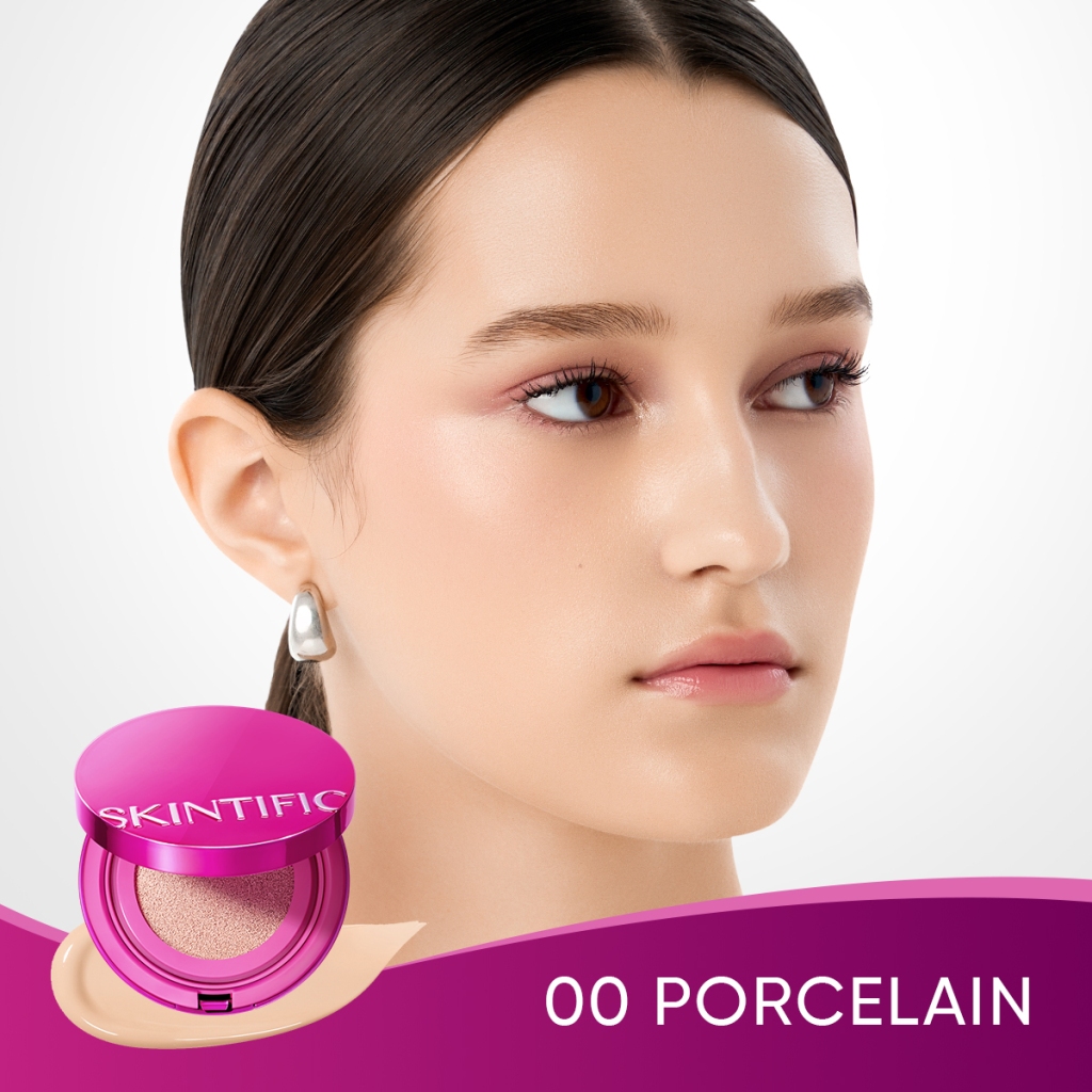 [NEW LAUNCH] SKINTIFIC Cover Glow Perfect Pink Cushion Foundation Full ...