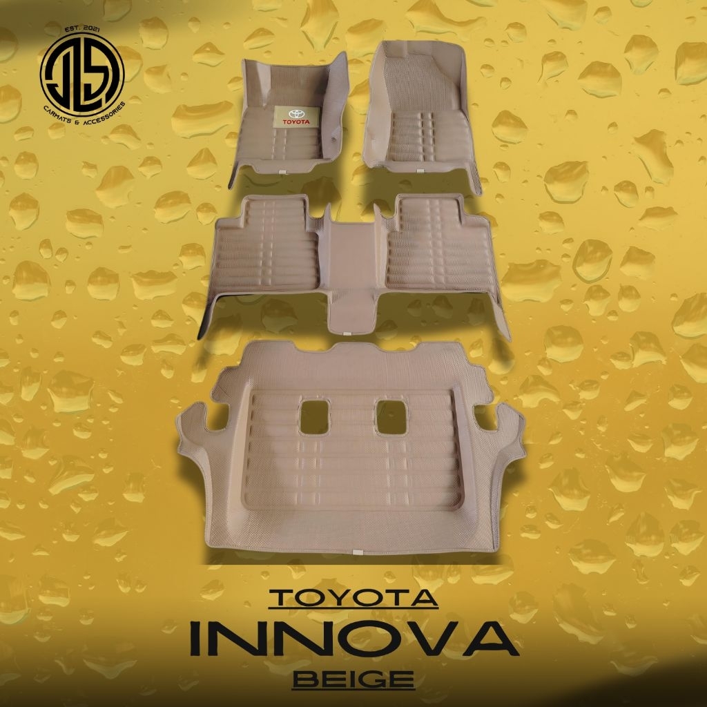 Deepdish Matting for Toyota Innova (Beige) 2005-2025 (PVC Diamond ...