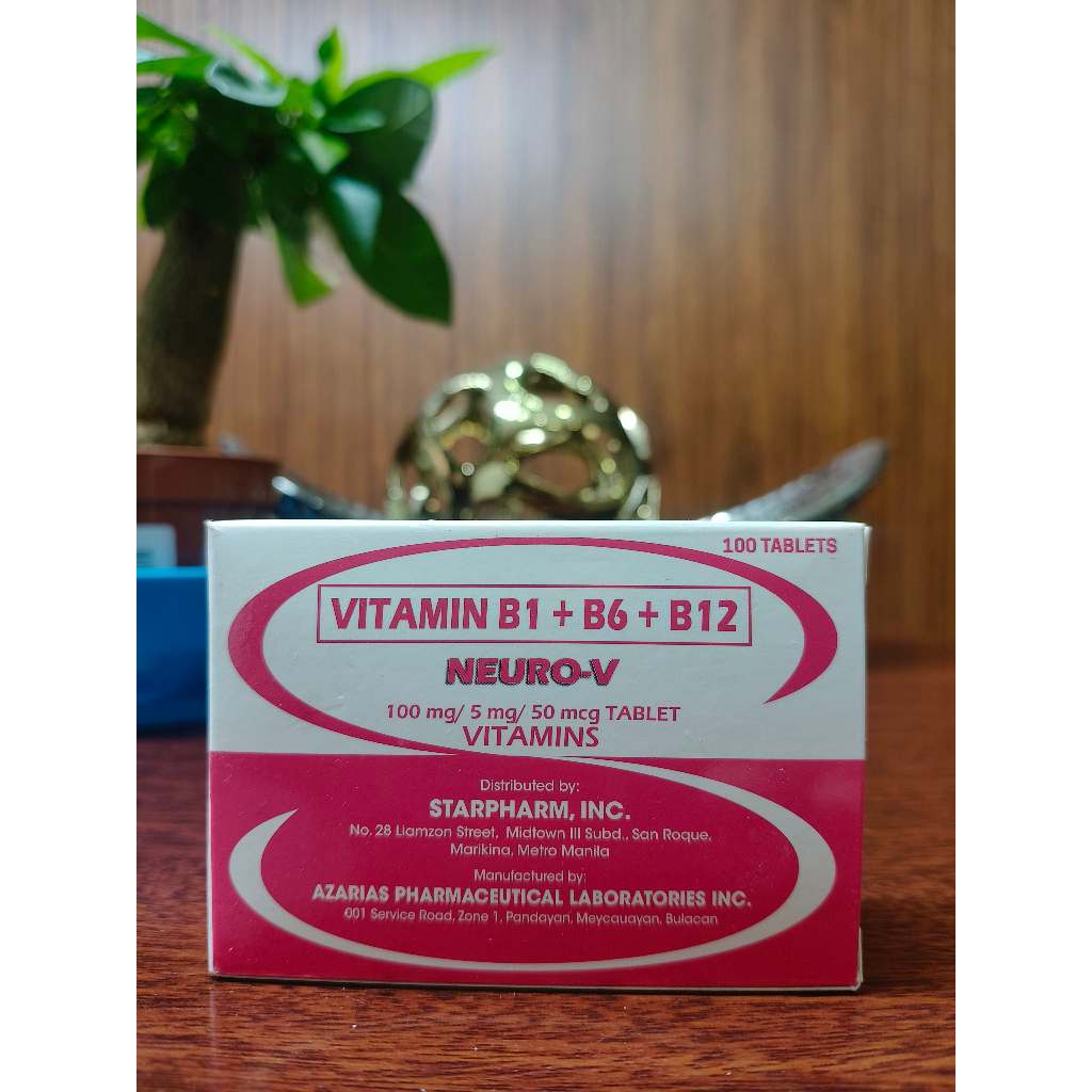 NEURO-V Vitamin B1+B6+B12 B-complex 100 Tablet | Shopee Philippines
