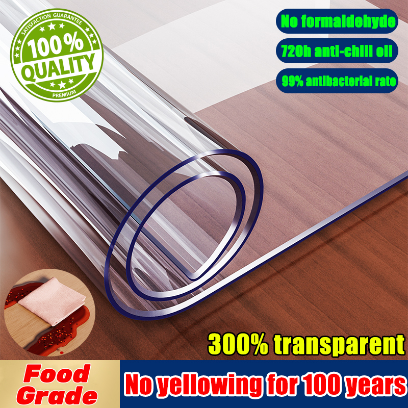 【Super Sale】2MM PVC Table Cloth 2-12 Seater Waterproof Transparent ...