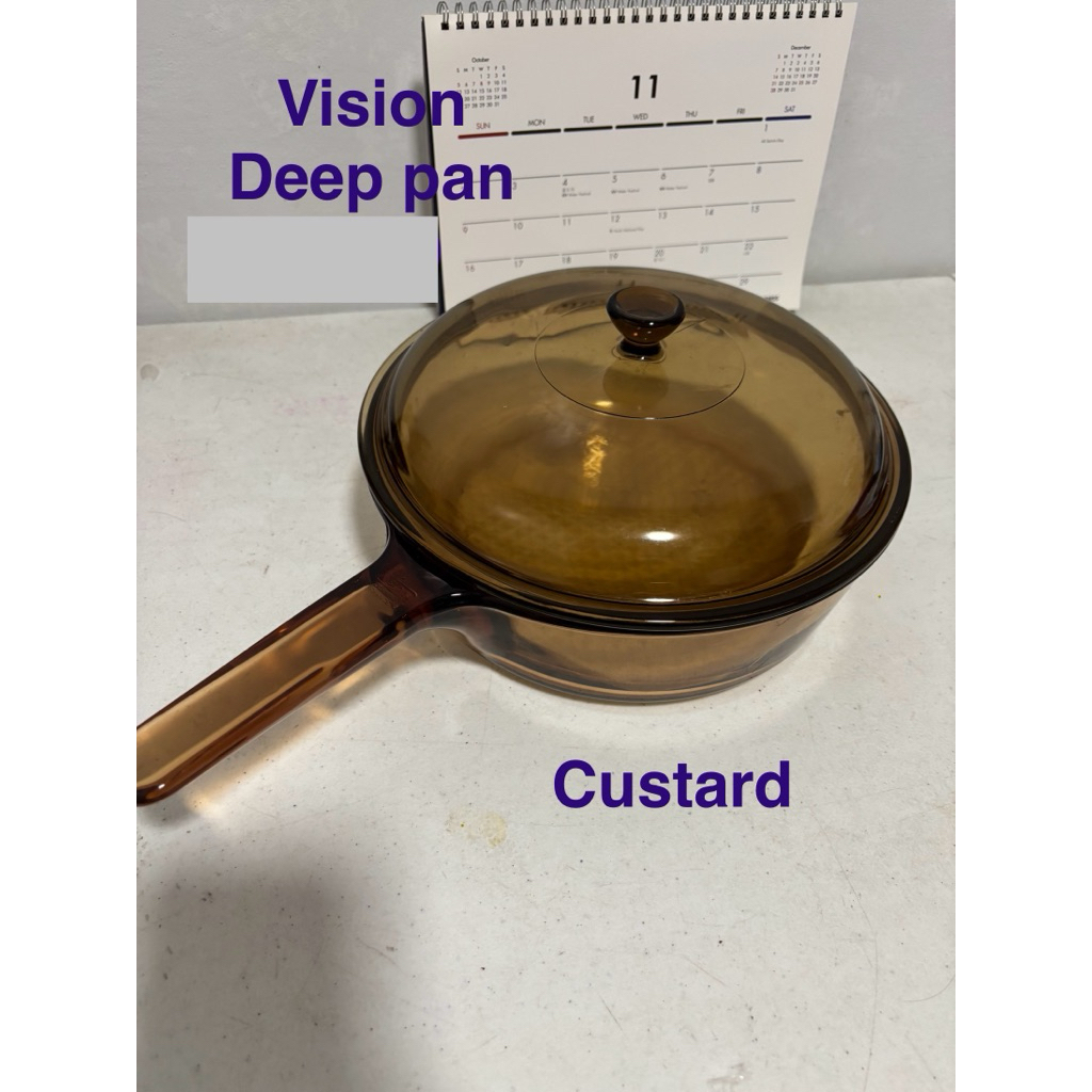 vision cookware deep pan (custard) | Shopee Philippines