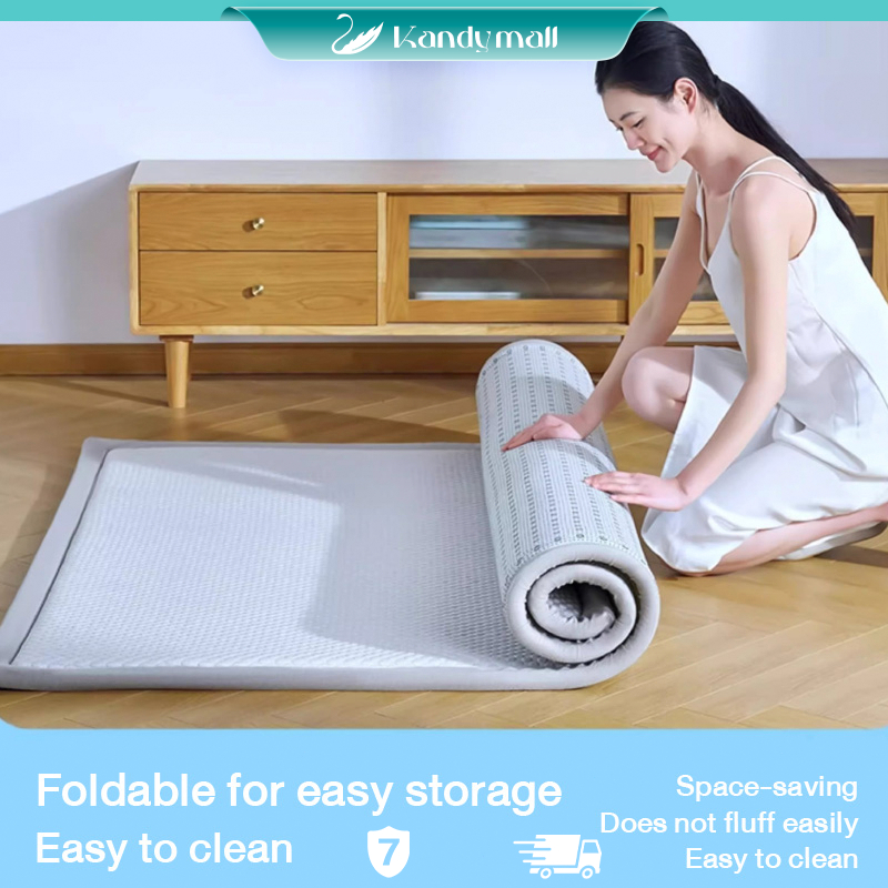 Ice Cool Thick Floor Mattress 2025 Portable Foldable Tatami Mat Aircon ...