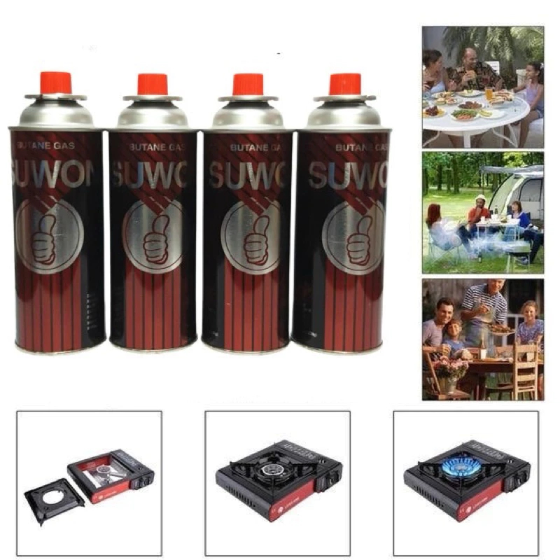 Full Capacity 4pcs Safe Butane Gas for Portable Gas stove 220g Korea ...