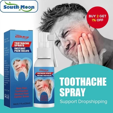INSTANT Toothache Relief Spray 30-Second Pain Relief Natural Herbal ...