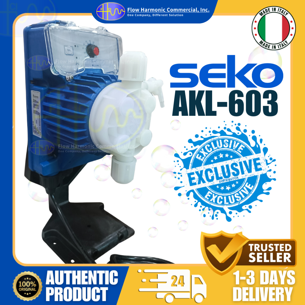 ITALY SEKO AKL-603 Tekna Evo Chlorinator Solenoid Driven Dosing Pump ...