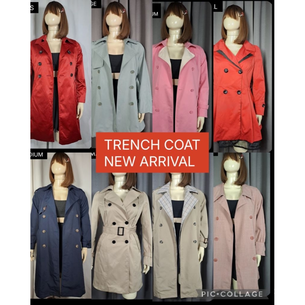 TRENCH COAT /COATS/TCA(KOREA PRELOVED-SELECTION) | Shopee Philippines