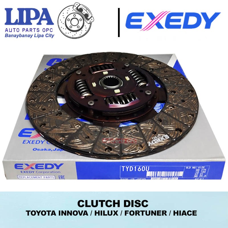 EXEDY CLUTCH DISC TOYOTA INNOVA / HILUX / FORTUNER / 2016-2021 / HIACE ...