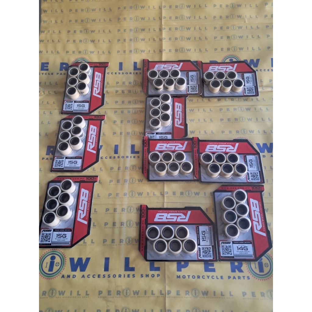 Rs8 pulley ball 15 grams for honda click 125/150, giorno, airblade, pcx ...