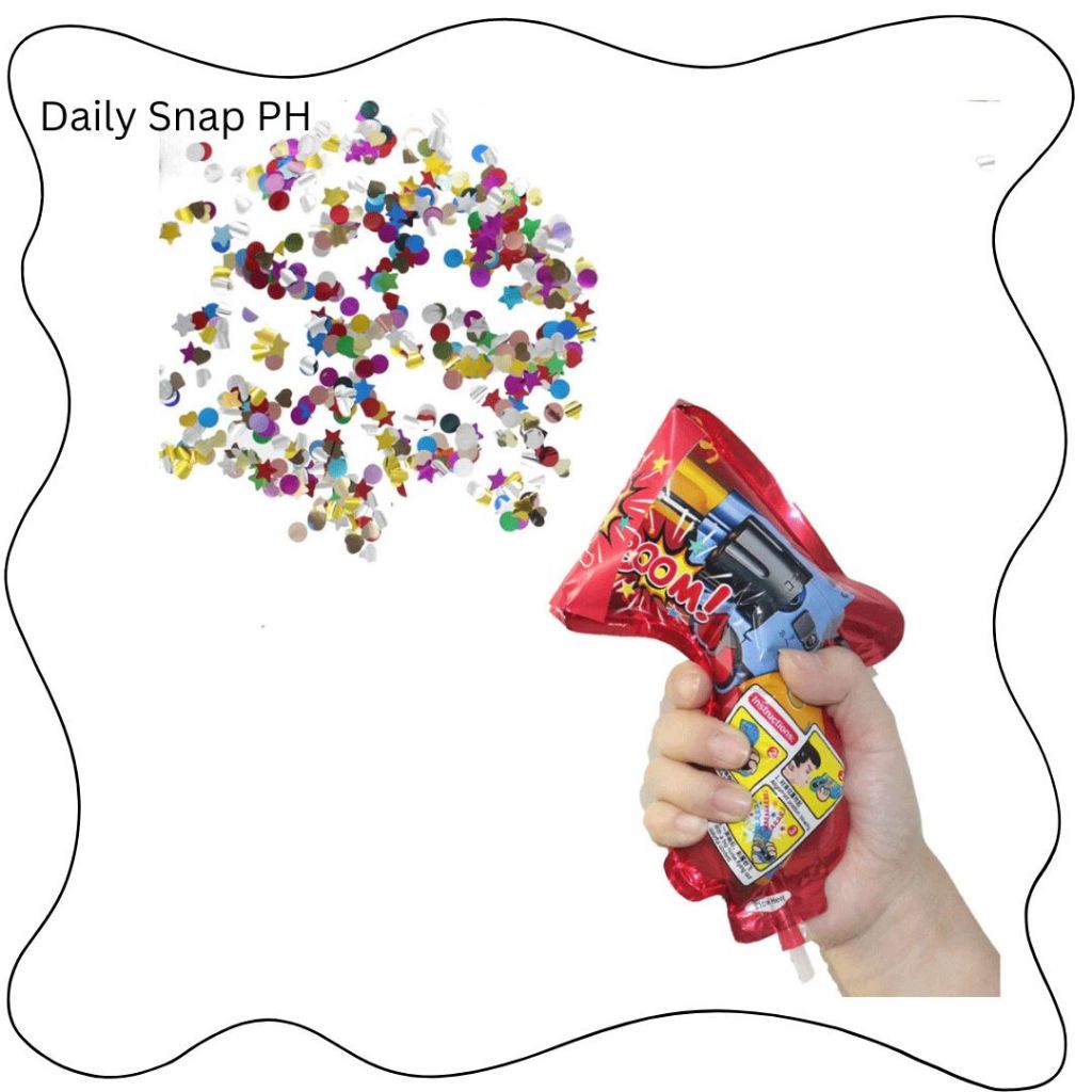 5 PCS Inflatable Balloon Popper Gun–Confetti Cannon Party Popper for ...