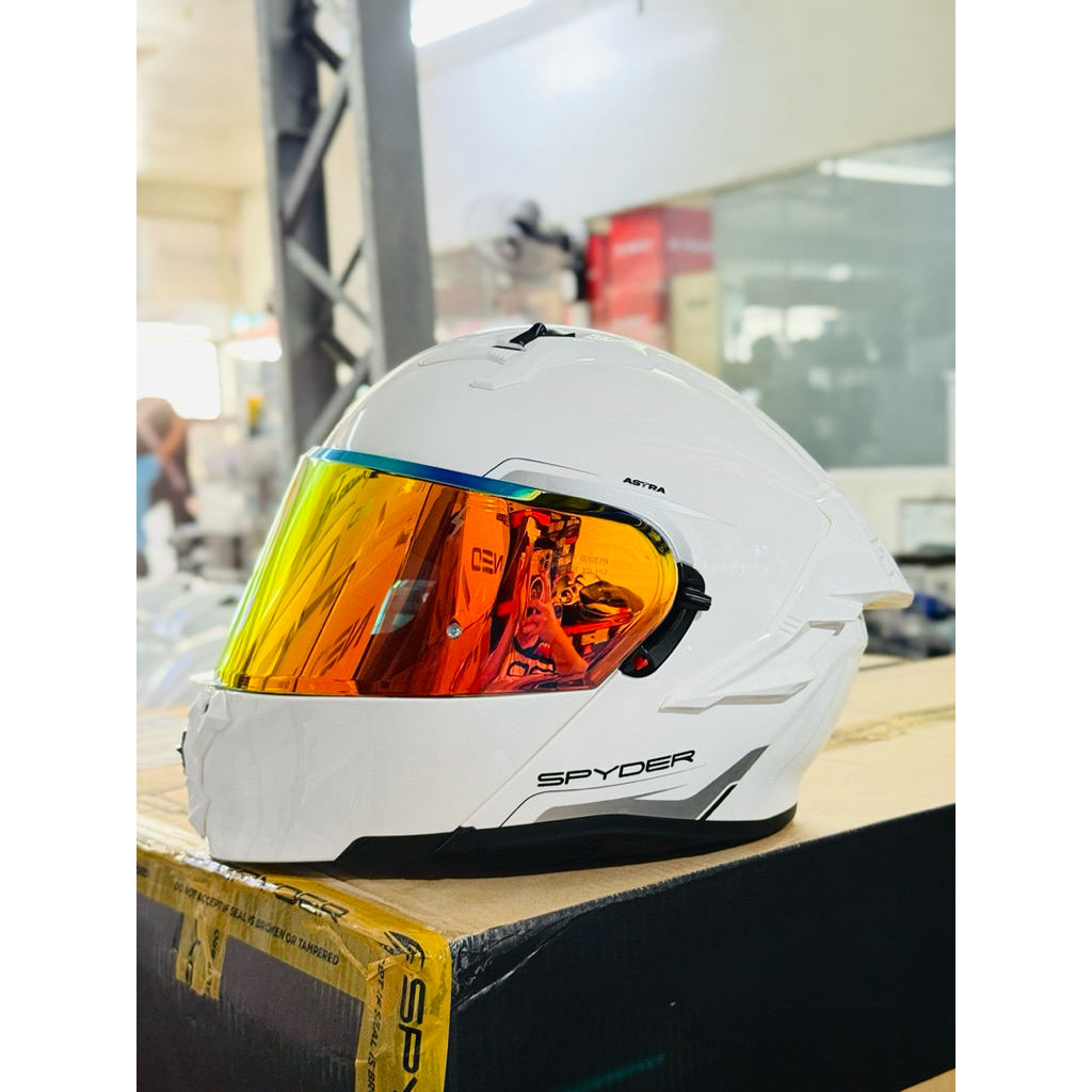 SPYDER ASTRA Modular Dual Visor Helmet with FREE CLEAR VISOR | Shopee ...