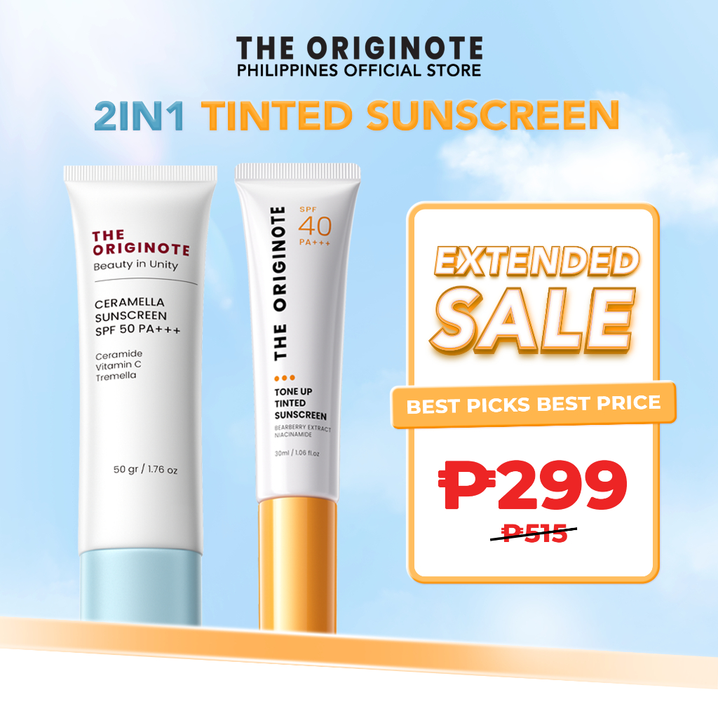 The Originote 2in1 Tinted Sunscreen Ceramella Sunscreen - Sun Care Duo ...