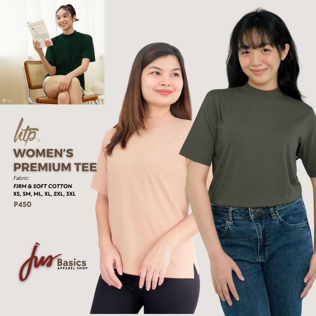 HTP Basics Women’s Premium Tee | Firm & Soft Cotton Shirt | Classic ...