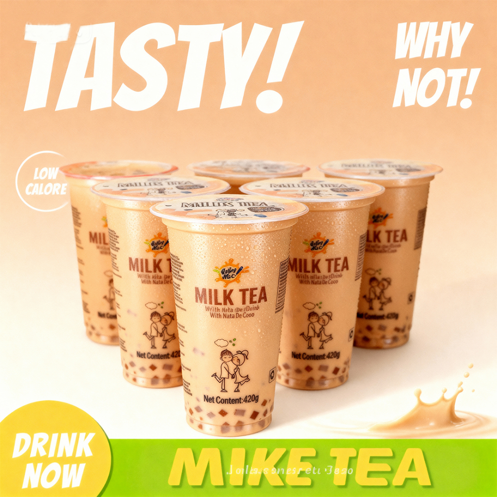 Whynot Milk Tea Drink with Coconut Jelly | Creamy & Chewy Coconut Tea ...