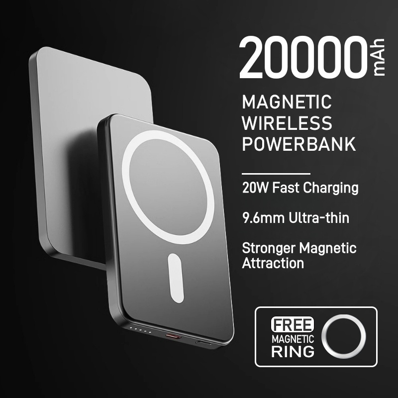 20000mAhMagnetic Powerbank Fast Charging Portable Titanium Alloy ...