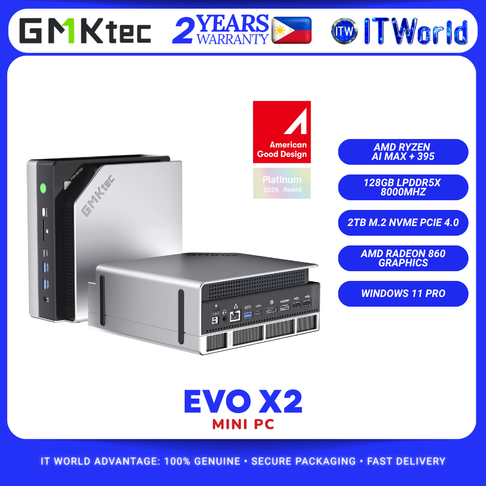 GMKtec EVO X2 Ryzen AI Max+ 395 128GB LPDDR5X RAM 2TB SSD Windows 11 ...