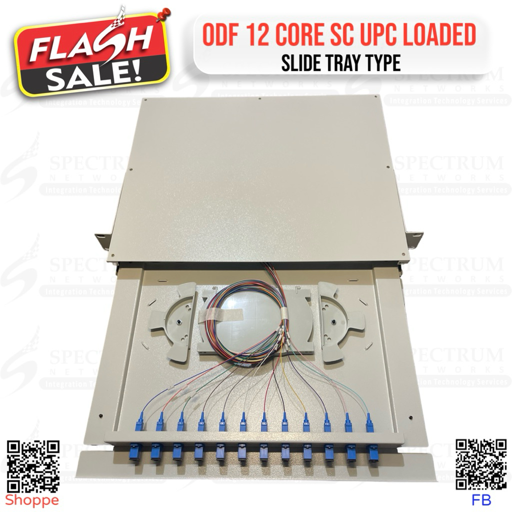 ODF 12 CORE SC UPC LOADED GRAY SLIDE TRAY TYPE | Shopee Philippines