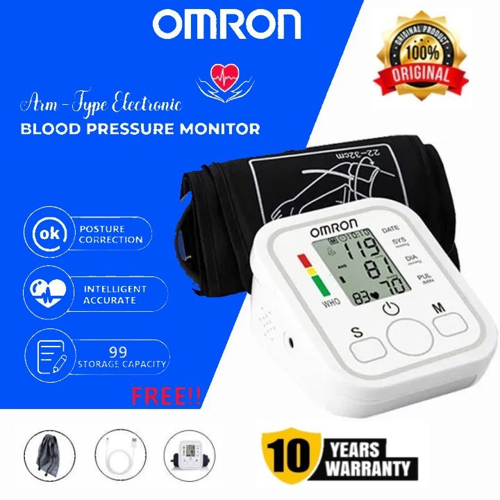 Omron Blood Pressure Monitor Digital Smart Voice Memory Portable ...
