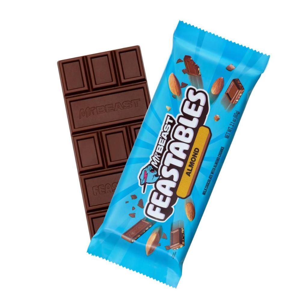 Feastables MrBeast Milk Chocolate Almond 60g – Chocolate Bar with ...