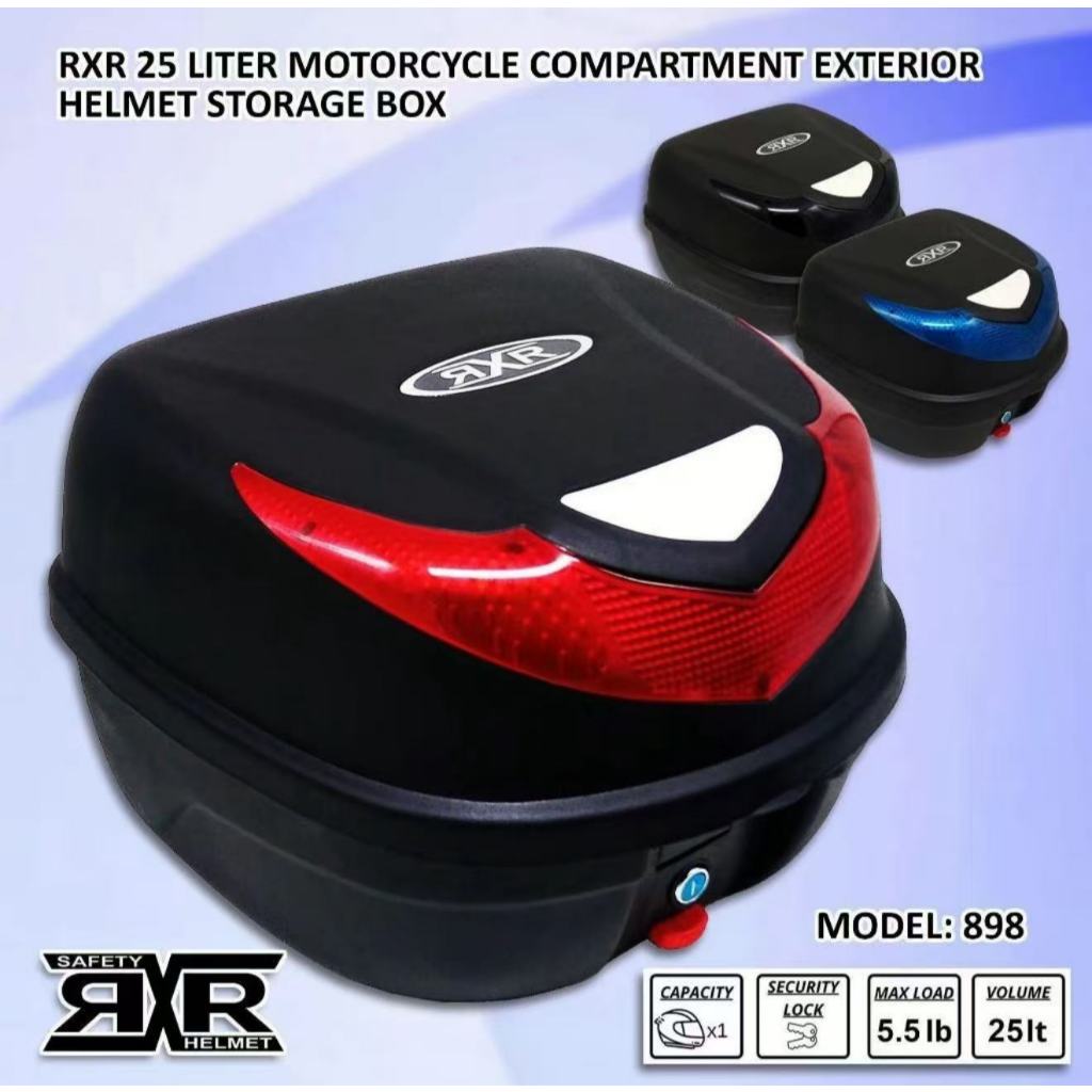 RXR 898 25 Liters Compartment Box Rear Luggage Container Top Tail Trunk ...