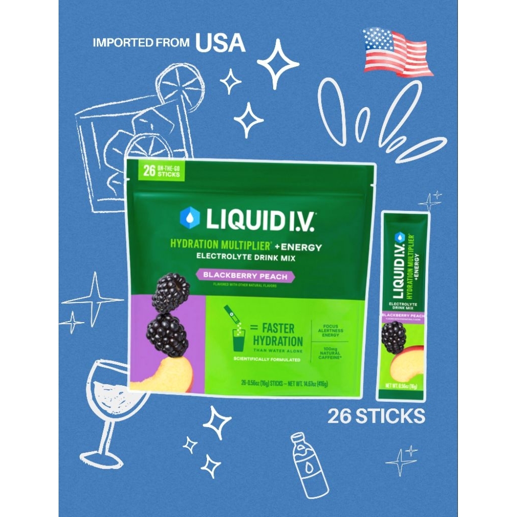 LIQUID IV Hydration Multiplier + Energy | Shopee Philippines