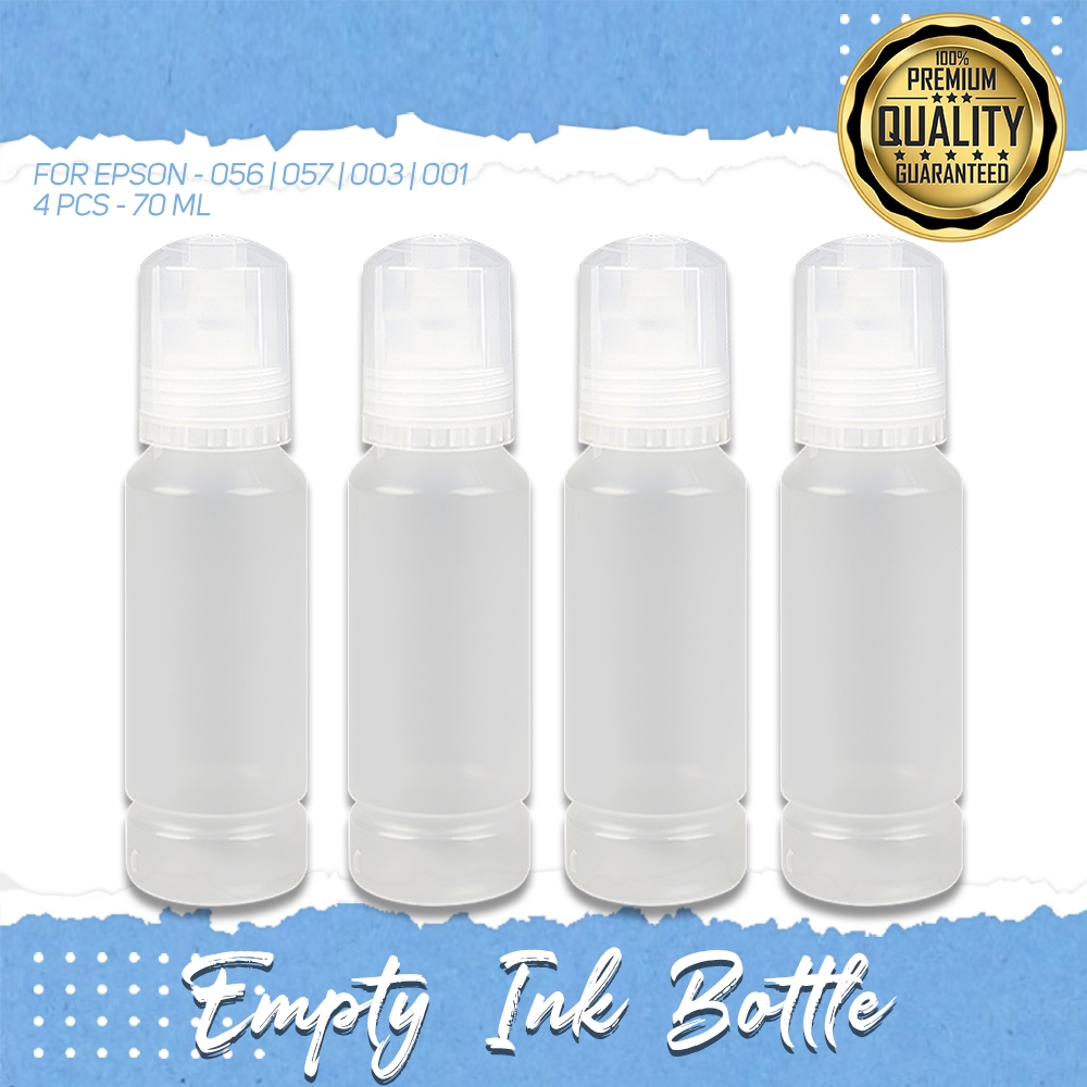 70 mL Empty Ink Bottle for EPSON 056, 057, 003, and 001 (4pcs) | Shopee ...