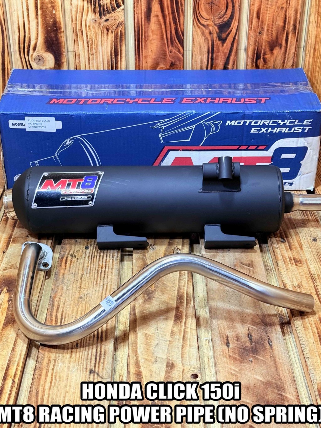 MT8 POWER PIPE STAINLESS TIP MIO I 125 M3, CLICK 150, MIO SPORTY, NMAX ...