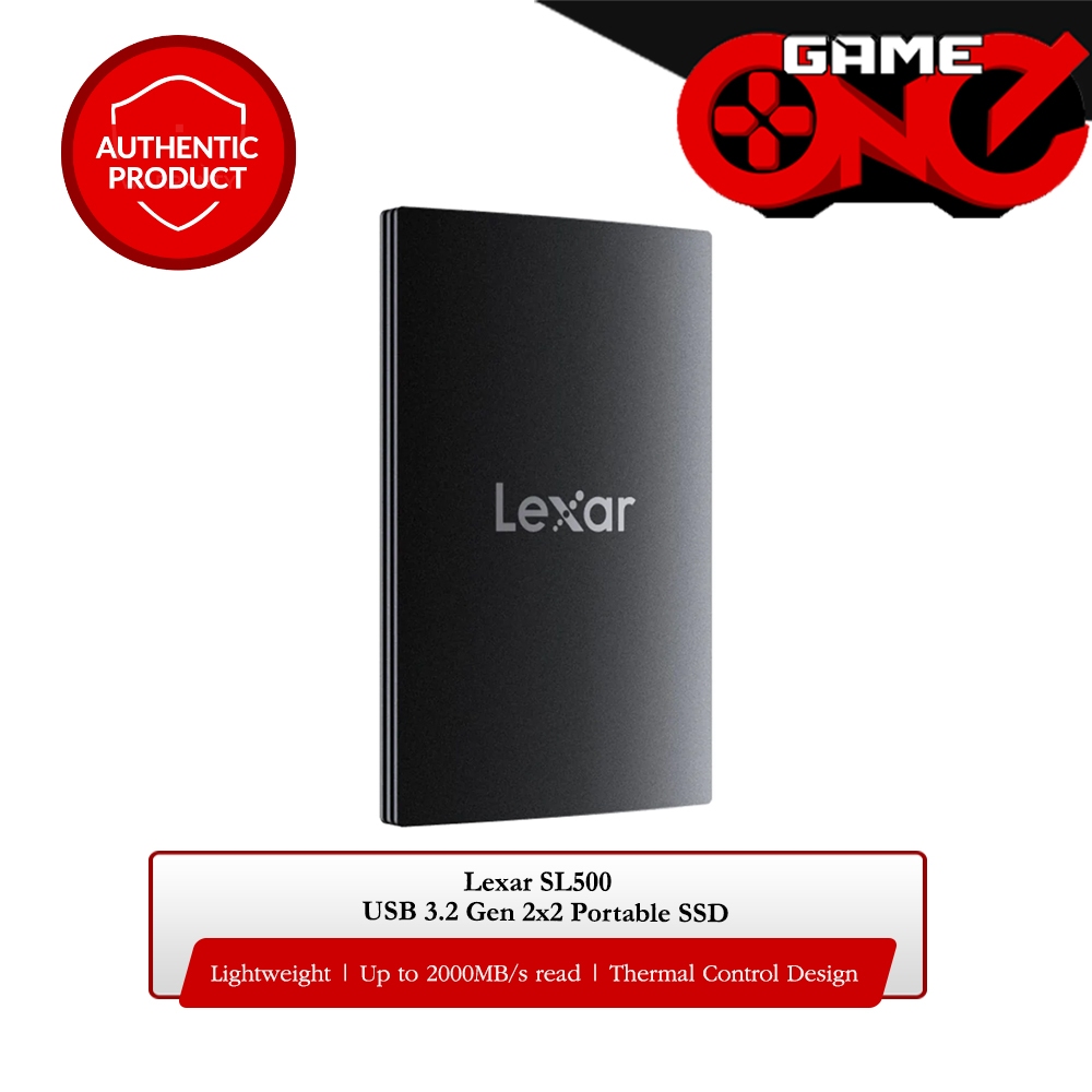 Lexar SL500 1TB USB 3.2 Gen 2x2 Portable External SSD With Magnetic Set ...