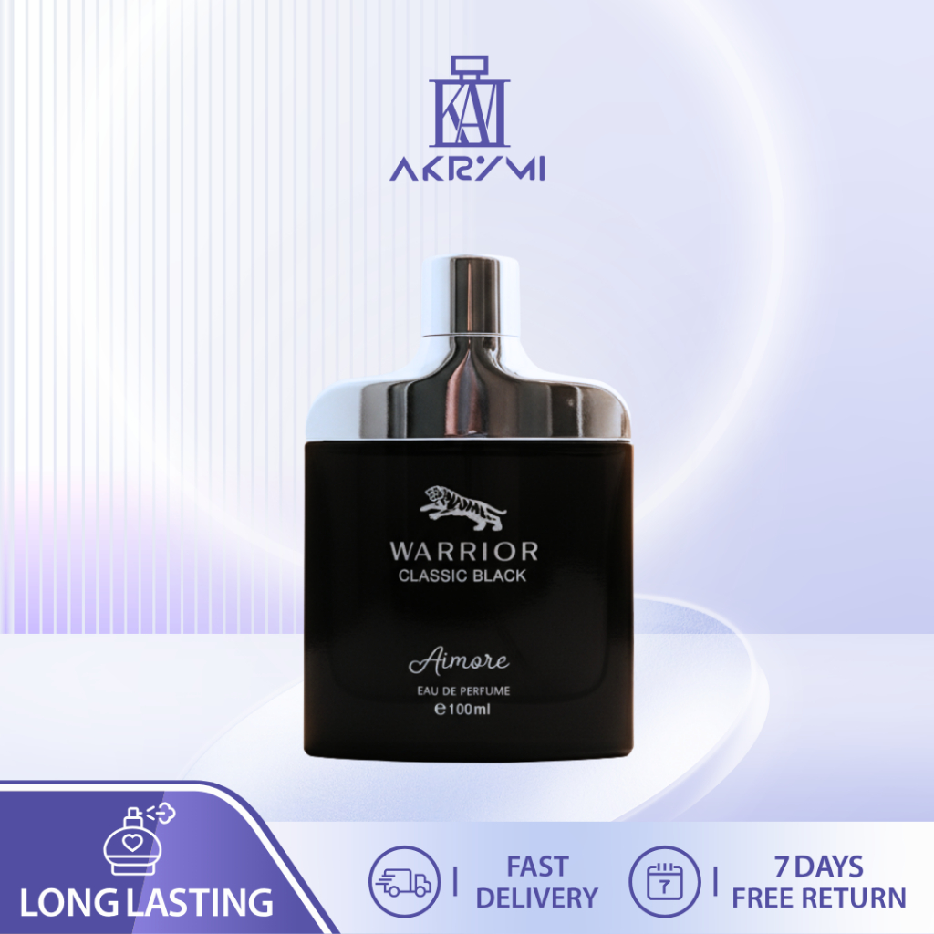 AKRYMI AIMORE WARRIOR CLASSIC BLACK LONG LASTING PERFUME FOR MEN 100ML ...