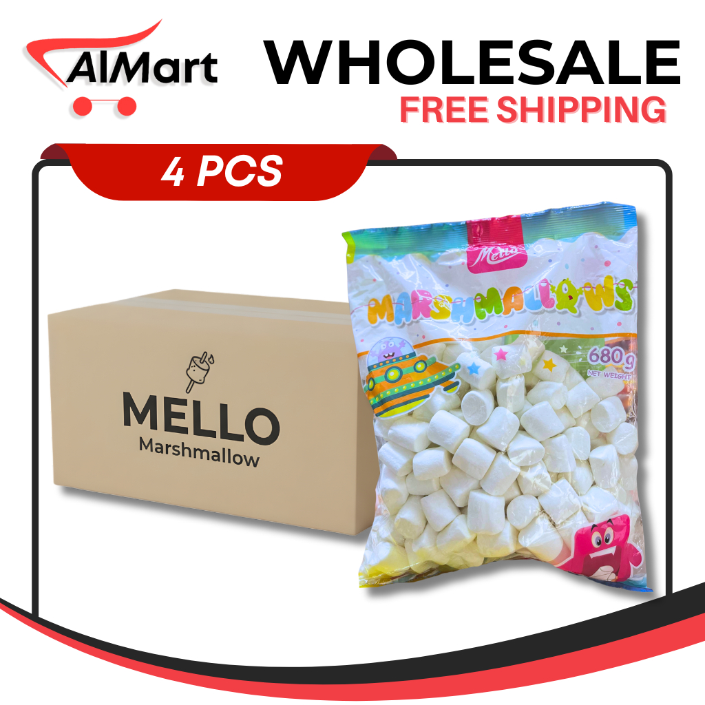 WHOLESALE! MELLO BIG WHITE MARSHMALLOWS (680 GRAMS) (4 PIECES PER BOX ...