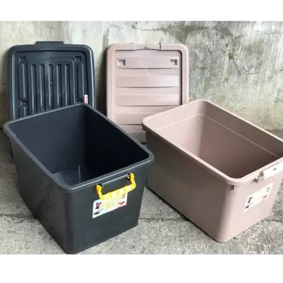 Storage Box 160L J&T Plastic Box (Black & Mocha) #101 #1913 | Shopee ...