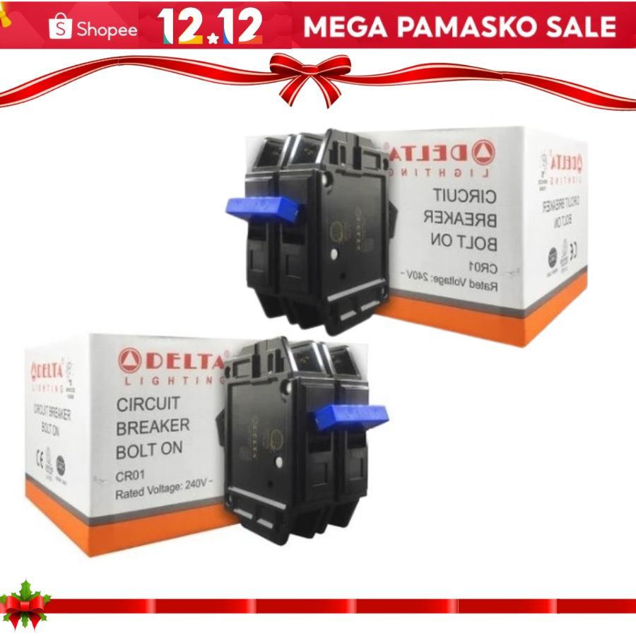 Delta Lighting Circuit Breaker Plug In Or Bolt On 2 Pole | Shopee ...