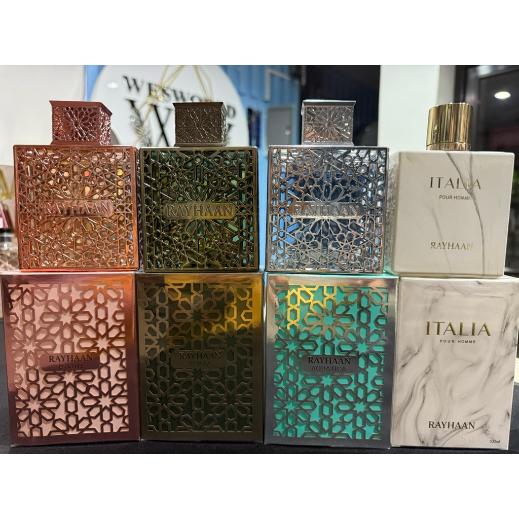 Rayhaan Italia Pour Homme/Rayhaan Terra /Divine/Rayhaan Aquatica 100ml ...