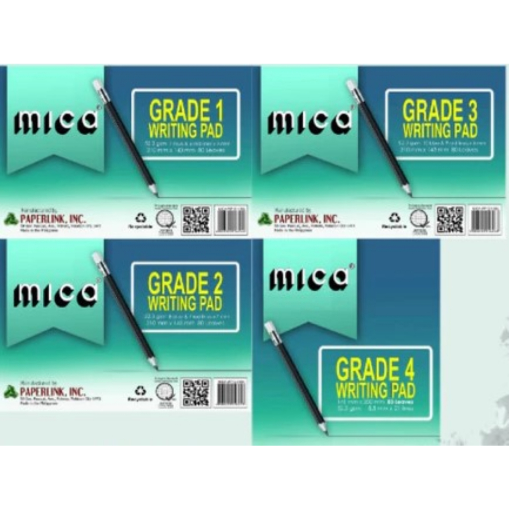 MICA Writing Pad / Grade 1 / Grade 2 / Grade 3 / Grade 4 per ream / 10 ...