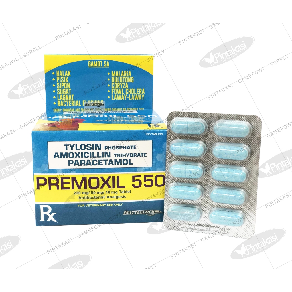 10 tablets Battlecock Premoxil 550 Antibacterial / Analgesic for ...