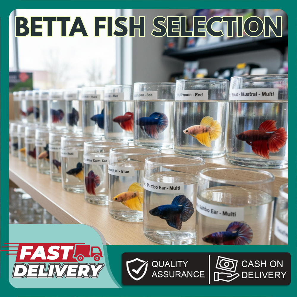 Live Betta Fish Selection HMPK Crowntail Doubletail Premium Betta Fish ...