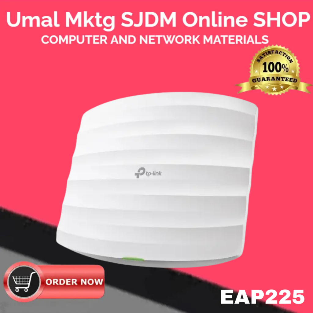 TP-LINK EAP225 AC1350 Wireless MU-MIMO Gigabit Ceiling Mount Access ...