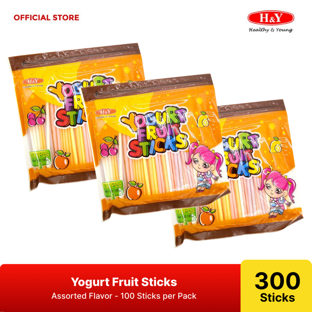 [COD] H&Y Yogurt Fruit Sticks Candy 100pcs (180g) Per Pack - Sweet ...