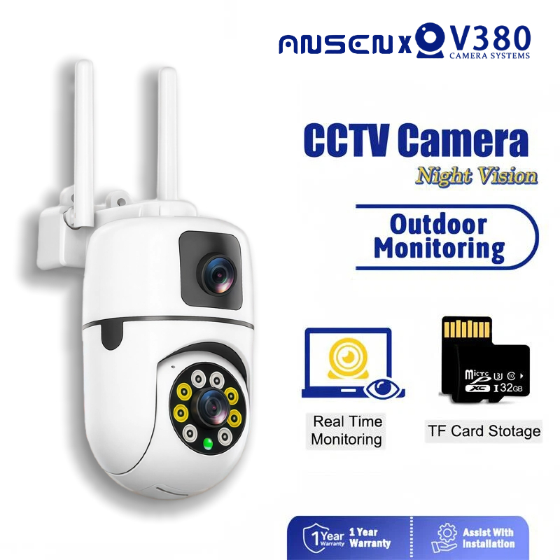 V380 Pro CCTV Dual Lens Outdoor CCTV 8MP Wifi Wireless Night Vision ...