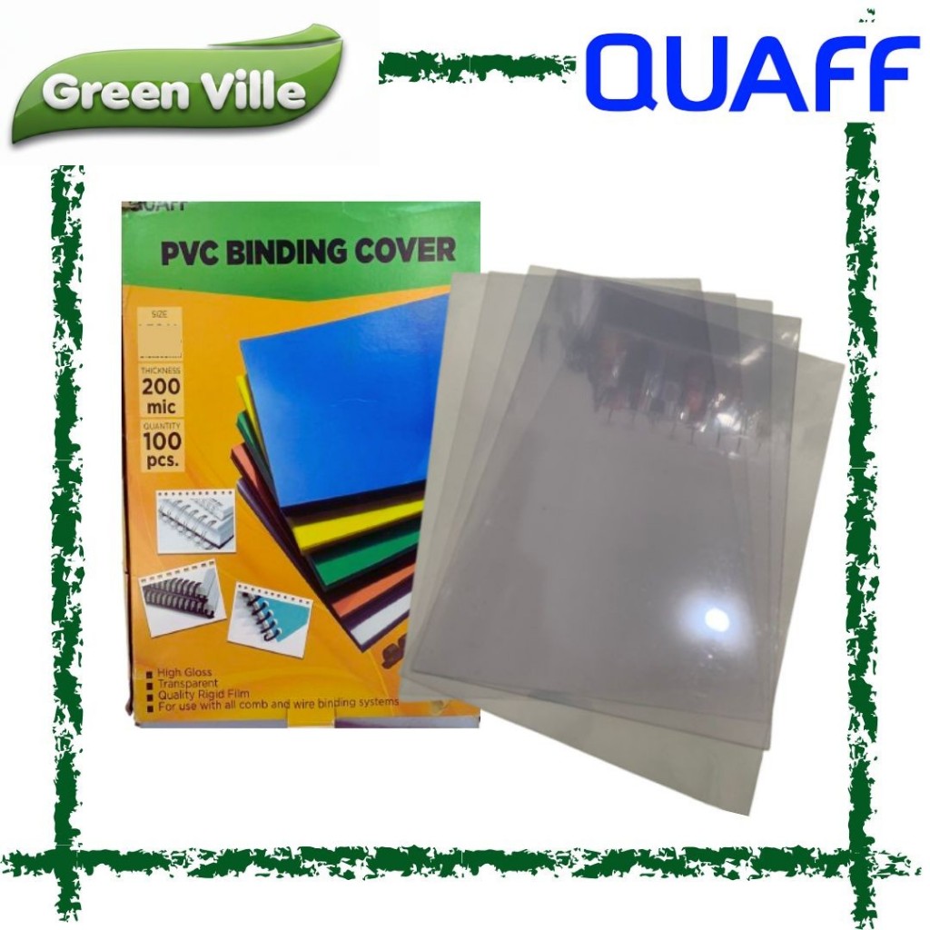 QUAFF PVC Binding Cover A4 & Legal per PC | Shopee Philippines
