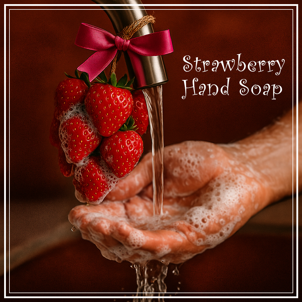 Strawberry Hand Soap Hand Made Pure Clean Wash Nourishing Cleansing ...